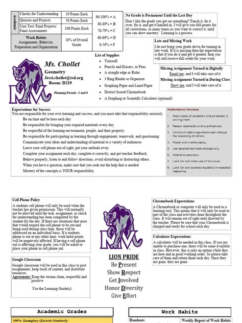 Geometry Course Outline 22 23 Pdf Understanding Teachers