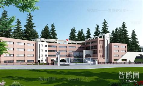 Exterior 3d Models Of Shool 3d Scenes 044 Vray 3dsky Decor Helper