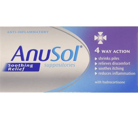 Anusol Soothing Relief Suppositories Fast And Effective Hemorrhoid