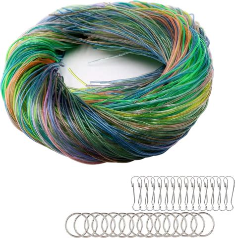 Scoubidou Strings Plastic Braided Rope 20 Colours Scoubidou Bands With 15 Pieces Snap Clips And