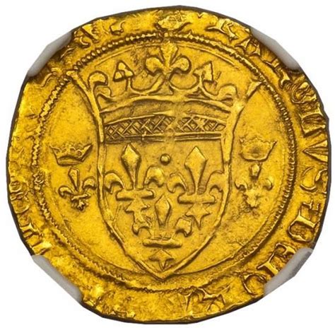 フランス 1422 1461 エキュドール シャルル7世 金貨 Ngc Ms63 【鑑定済アンティークコイン専門店】オンラインネット