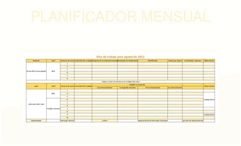 Plantilla De Formato Excel Planificador De Planes De Ventas Y Hoja De
