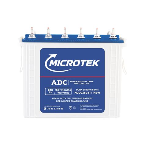 Microtek Dura Strong M2003624tt 200ah Tall Tubular Inverter Battery