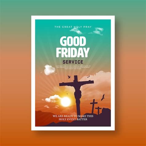 Premium Vector Good Friday Or Easter Day Vector Poster Design Template