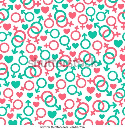 Gender Seamless Pattern Background Vector Illustration Stock Vector Royalty Free 236187496