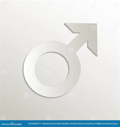 Male Sex Symbol Icon Card Paper D Natural Stock Vector Illustration Of Sexual Graphic