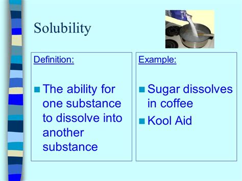 Solubility SCIENCE ALERT