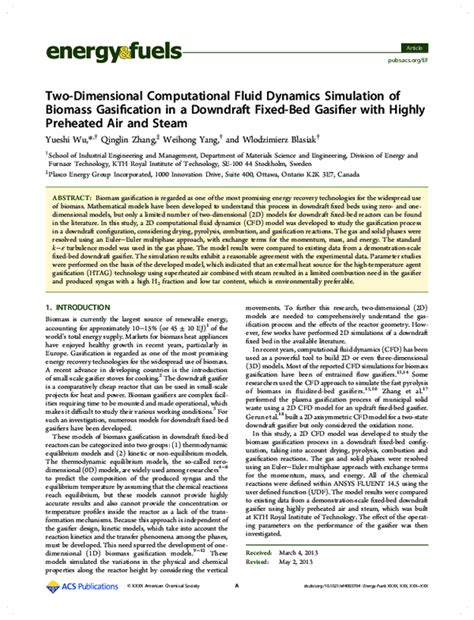Pdf Two Dimensional Computational Fluid Dynamics Simulation Of