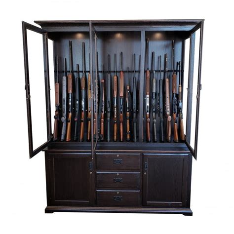 Amish Handcrafted Solid Wood Gun Cabinets The Wood Reserve