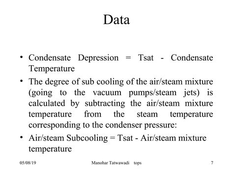 Condenser Performance Test Ppt