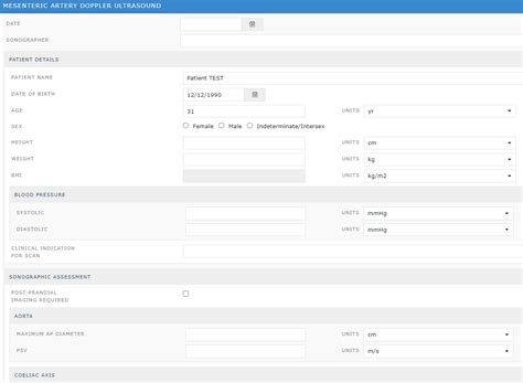 Mesenteric Artery Doppler Ultrasound Knowledgebase Medical Objects