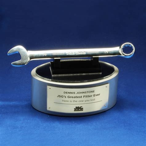 Mounted Spanner Trophy On Silver Base Premier Awards Sydney