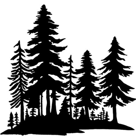 Deciduous Forest Vector Illustration Linocut Premium Ai Generated Vector