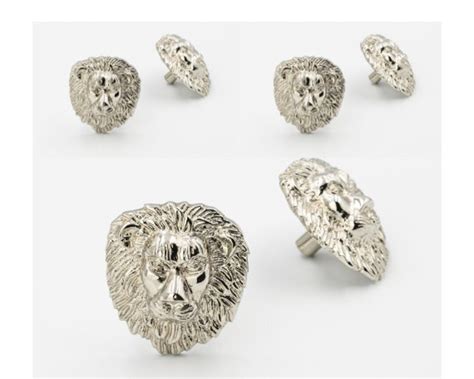 6 X Brass Lion Drawer Knobs Drawer Handle Cabinet Knob 4 Finishes Etsy