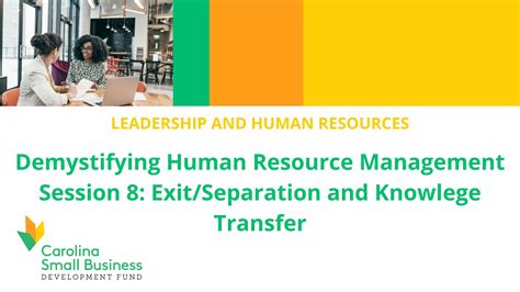 Demystifying Human Resource Management Session 8 Exitseparation And