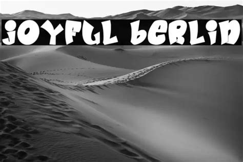 Joyful Berlin Font Free Download Ttfotf