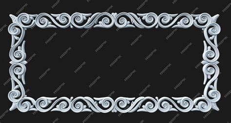 Premium Photo Classic White Frame In The Baroque Style
