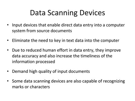 Data Scanning Devices Ppt