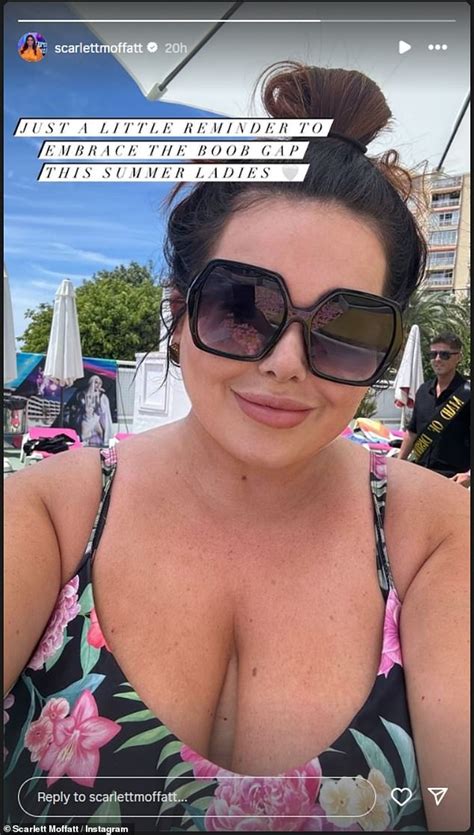 Scarlett Moffatt Tells Fans To Embrace The Boob Gap In Swimsuit Clad