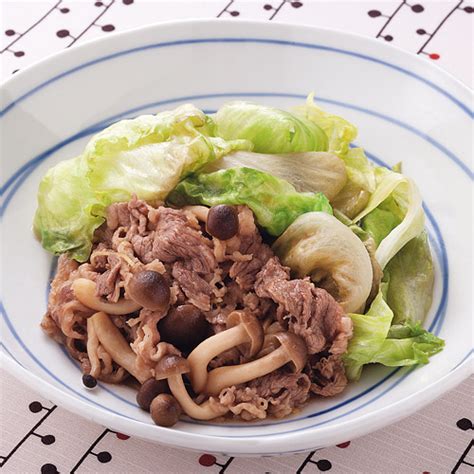 レタスと牛肉のすき煮 おすすめレシピ ダイエー食の情報