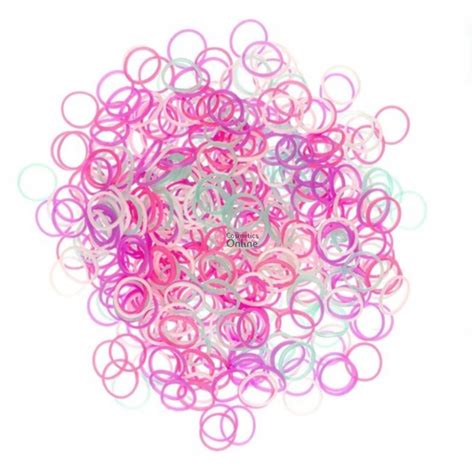 Elastice Pentru Codite De Par Set 500 Bucati Mj 1183492 Roz Mixt