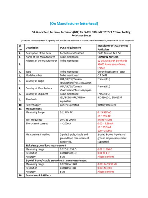 58 Gtpearth Ground Test Set Tower Footing Resistance Meter Pdf