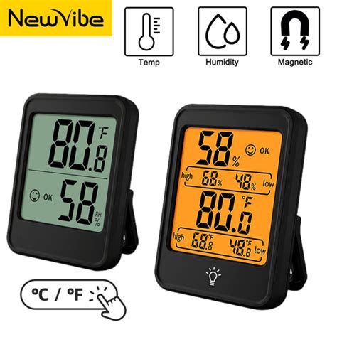 【newvibe】large Size Lcd Digital Thermometer Hygrometer Indoor Room Temperature Humidity Meter