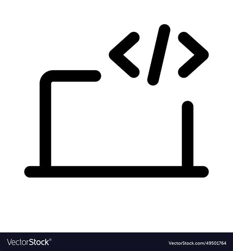 Editing Or Executing Programming In Laptop Vector Image