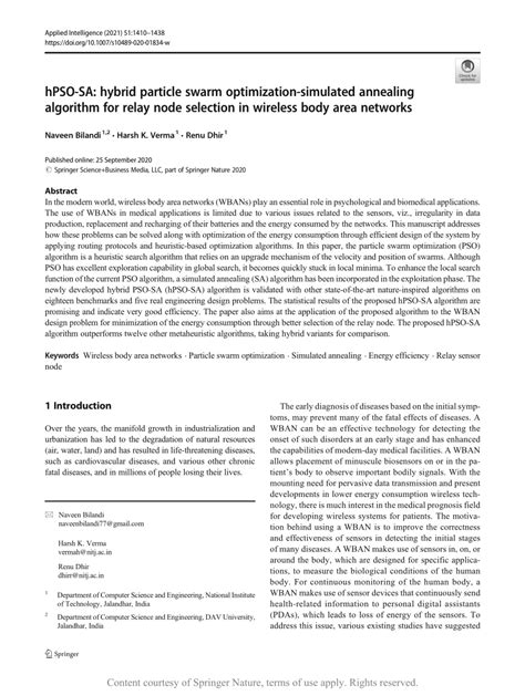 Hpso Sa Hybrid Particle Swarm Optimization Simulated Annealing