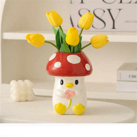 Beautiful Mushroom Ceramic Vase Fun T Idea Home Decoration More Angle