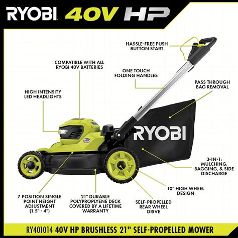 40v Hp Brushless 21 Self Propelled Mower Kit