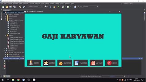 Program Aplikasi Gaji Karyawan Java Netbeans Youtube