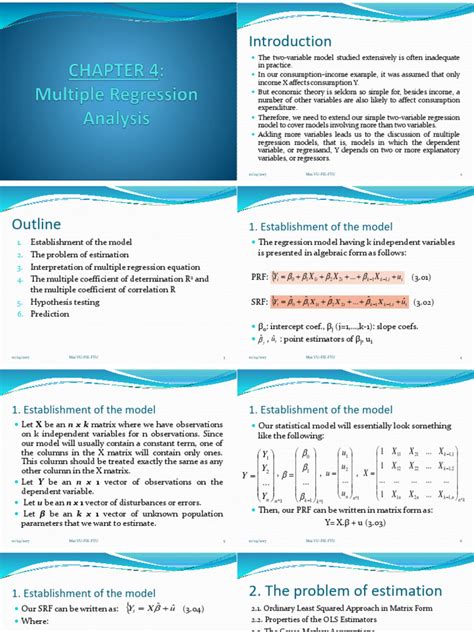 Chapter Iv Multiple Regression Model Pdf