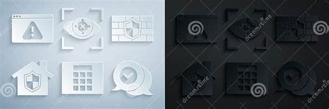 Set Password Protection Shield With Brick Wall House Under Check