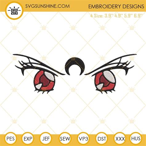 Sailor Moon Eyes Embroidery Designs Anime Embroidery Files