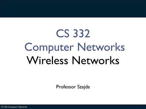 Pdf Cs 332 Computer Networks Wireless Networks Dokumentips