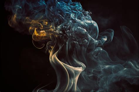 Premium Photo Abstract Smoke In Dark Background Sabattier Filter