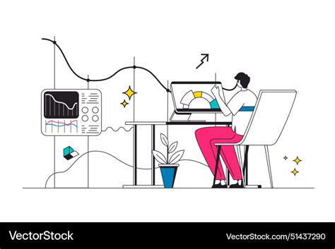 Business Analytics And Report Graph Royalty Free Vector