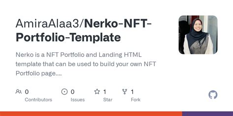 Github Amiraalaa3 Nerko Nft Portfolio Template Nerko Is A Nft