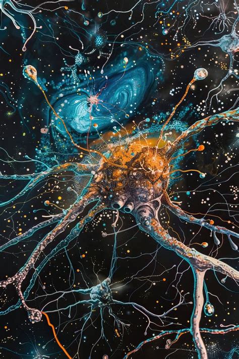 Abstract Representation Of Neural Connections And Brain Activity
