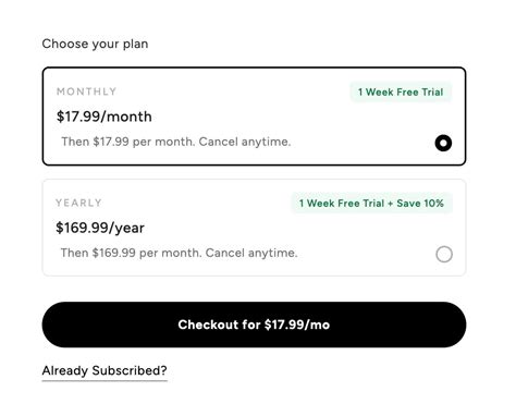 Ios Style Pricing Tabs Free Webflow Component