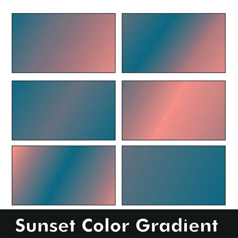Sunset Color Gradient Pallet Design 12646908 Vector Art At Vecteezy