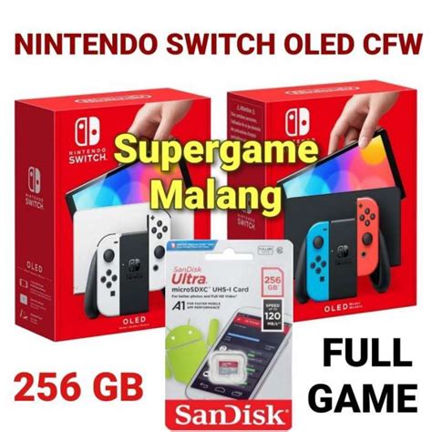 Promo Nintendo Switch Oled Putih White Neon Red Blue Console Game
