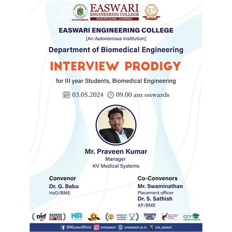 Biomedical Engineering Srm Easwari Engineering College