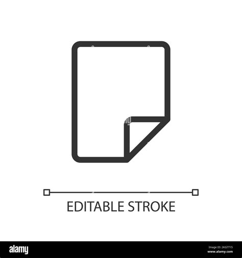 Document Pixel Perfect Linear Ui Icon Stock Vector Image And Art Alamy