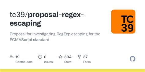 github tc39 proposal regex escaping proposal for investigating