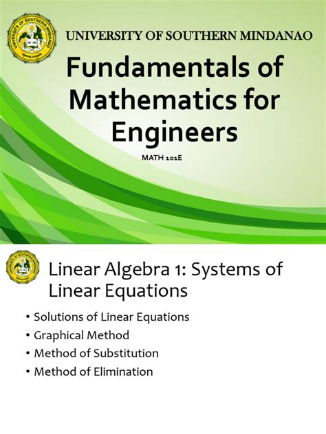 Module 4 Linear Algebra 1 Pdf Equations System Of Linear Equations
