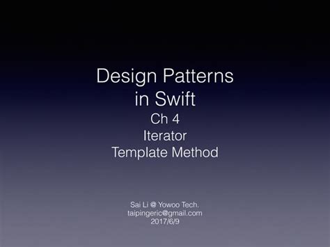 Design Patterns In Swift Ch4 Iterator And Template Method Pdf