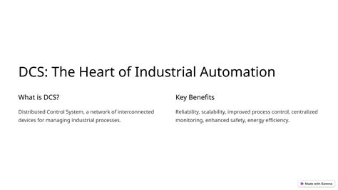 Revolutionizing Industrial Automation Dcs Distributed Control System Ppt