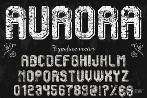Font Typeface Script Old Style Vintage Script Font Vector Wall Mural Murals Handwriting